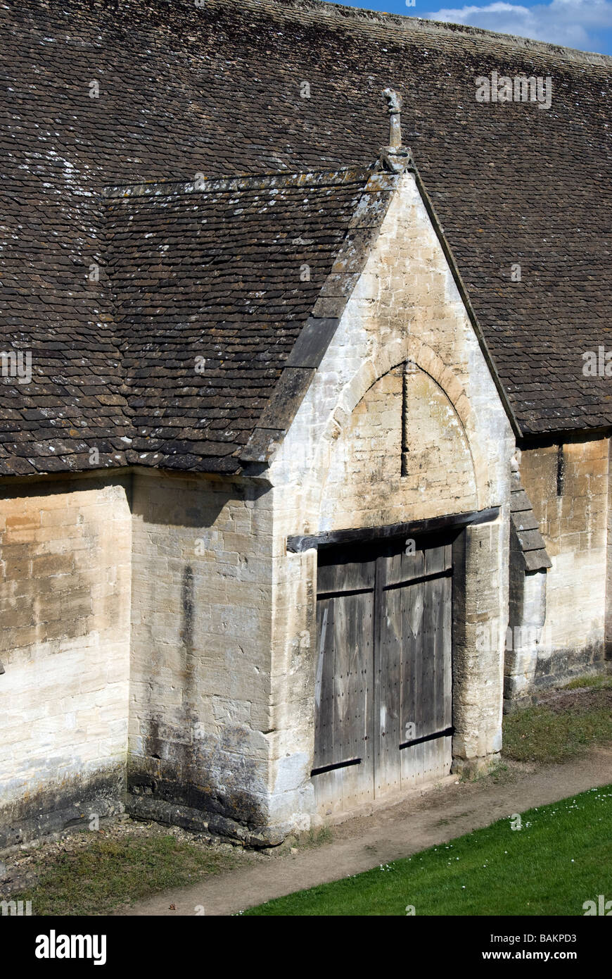 Back view of Tithe Barn Stock Photo - Alamy