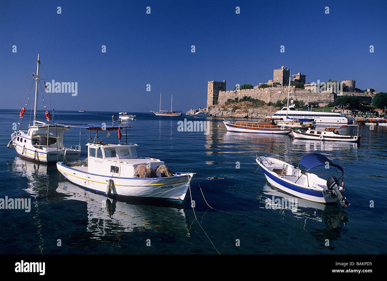 Turkey, Aegean Region, Bodrum Castle (castle of St Peter Stock Photo ...
