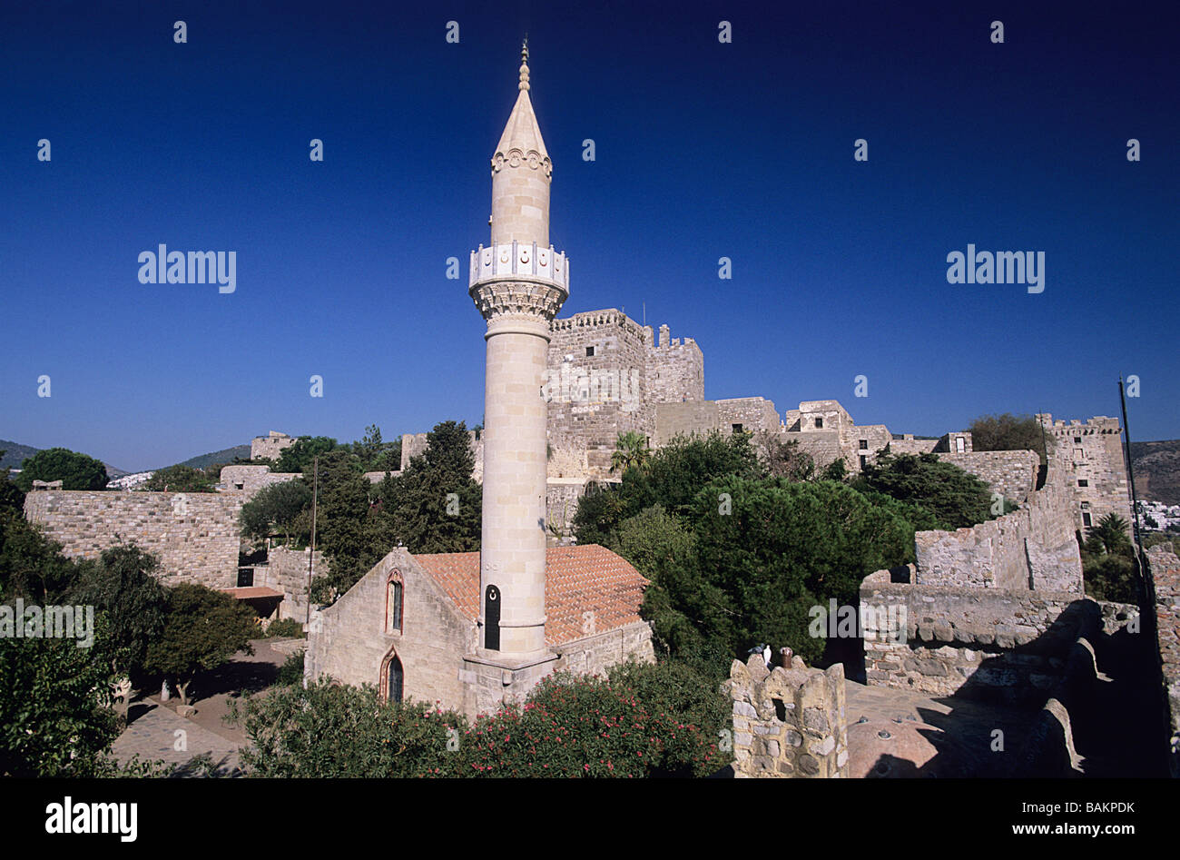 Turkey, Aegean Region, Bodrum, mosque inside Bodrum Castle (castle of ...