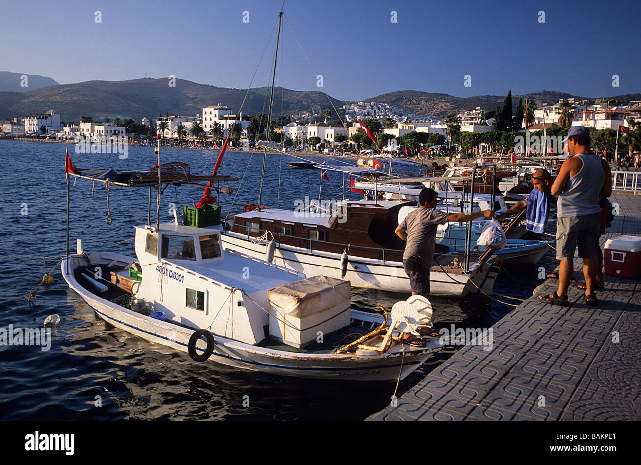 Turkey, Aegean Region, Bodrum, the harbour Stock Photo - Alamy