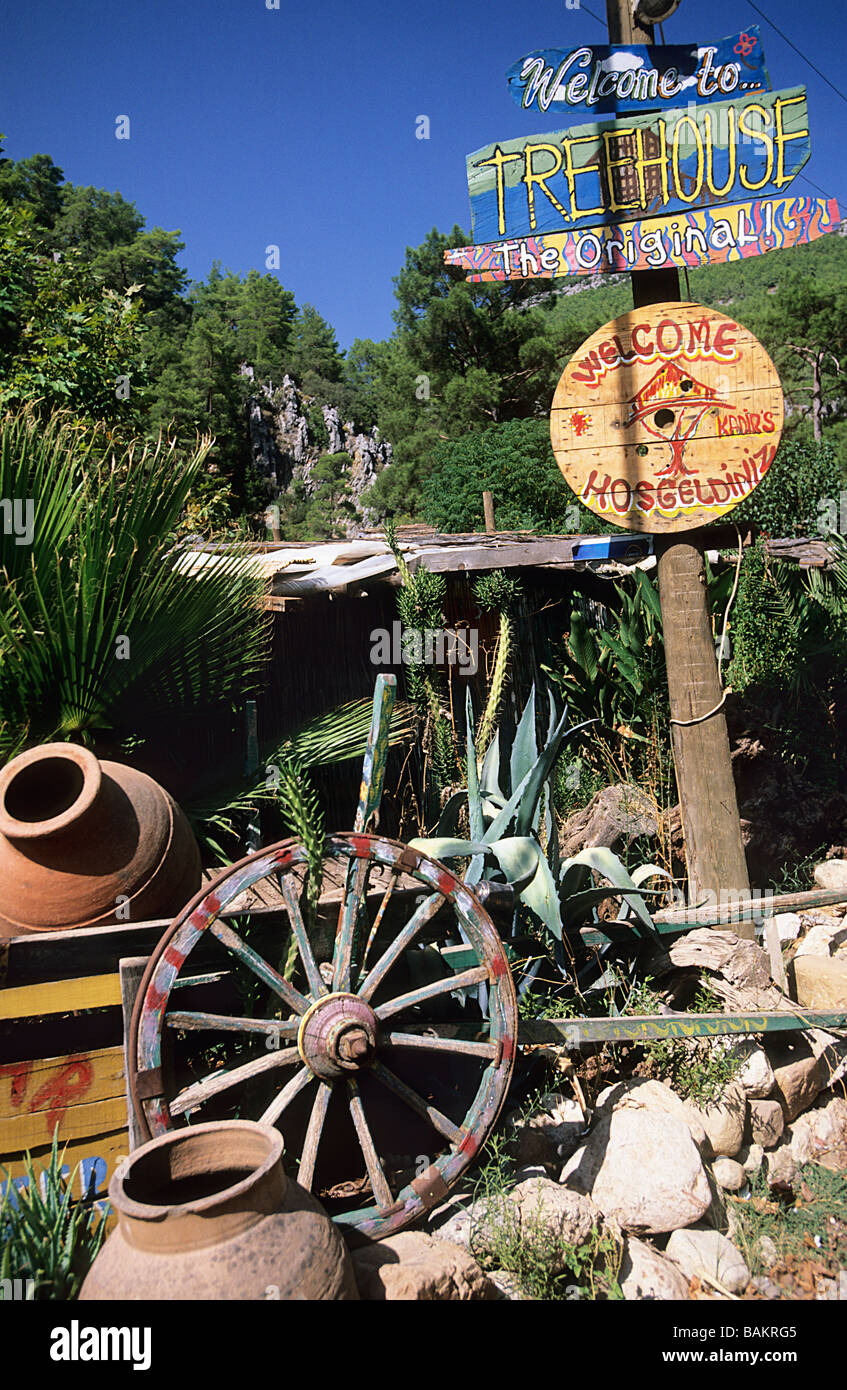 Turkey, Mediterranean region, Lycian Coast, Kadirs tree house, hotel at ...