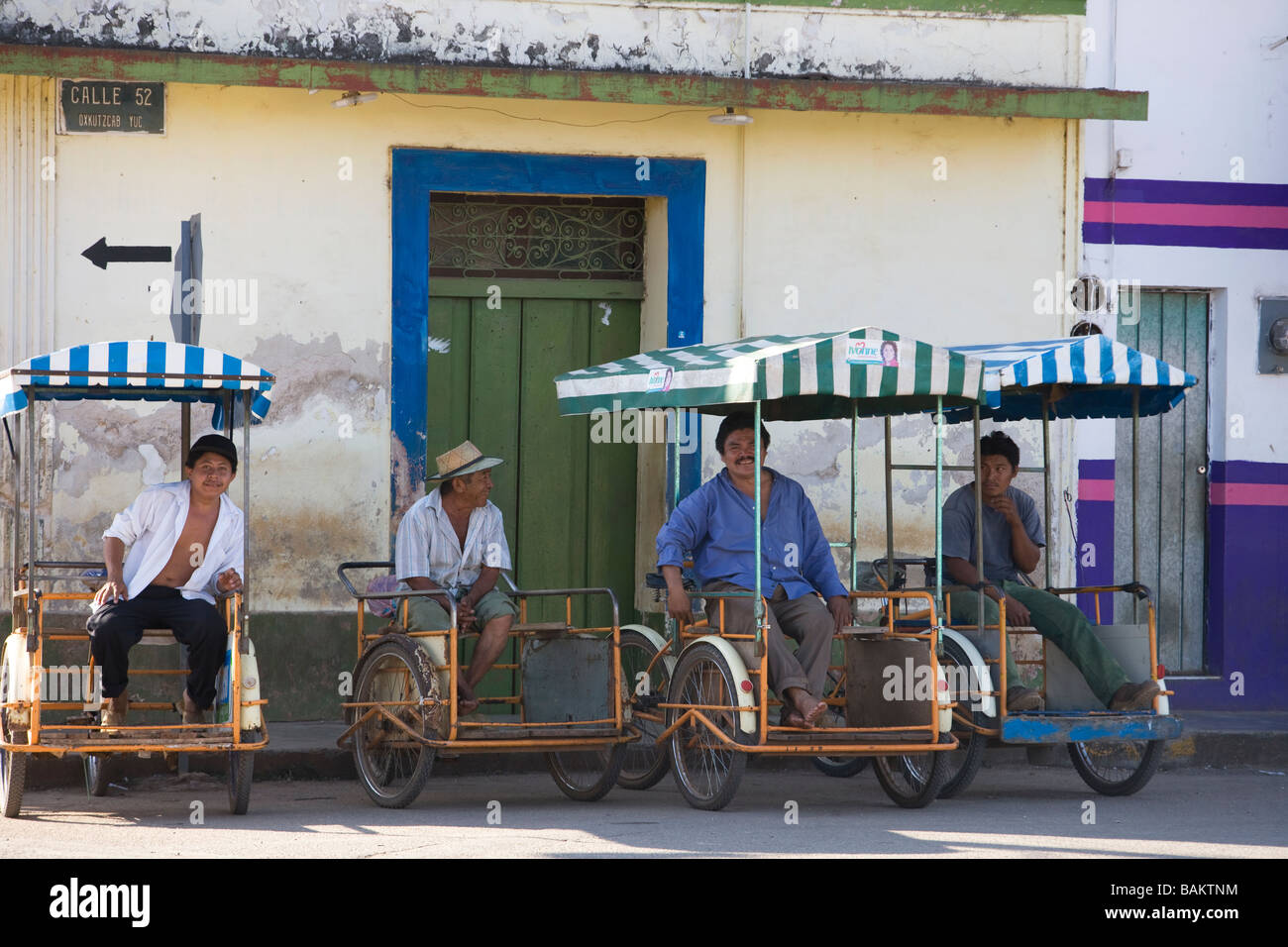 Taxi drivers in Yucatan Mexico Stock Photo - Alamy