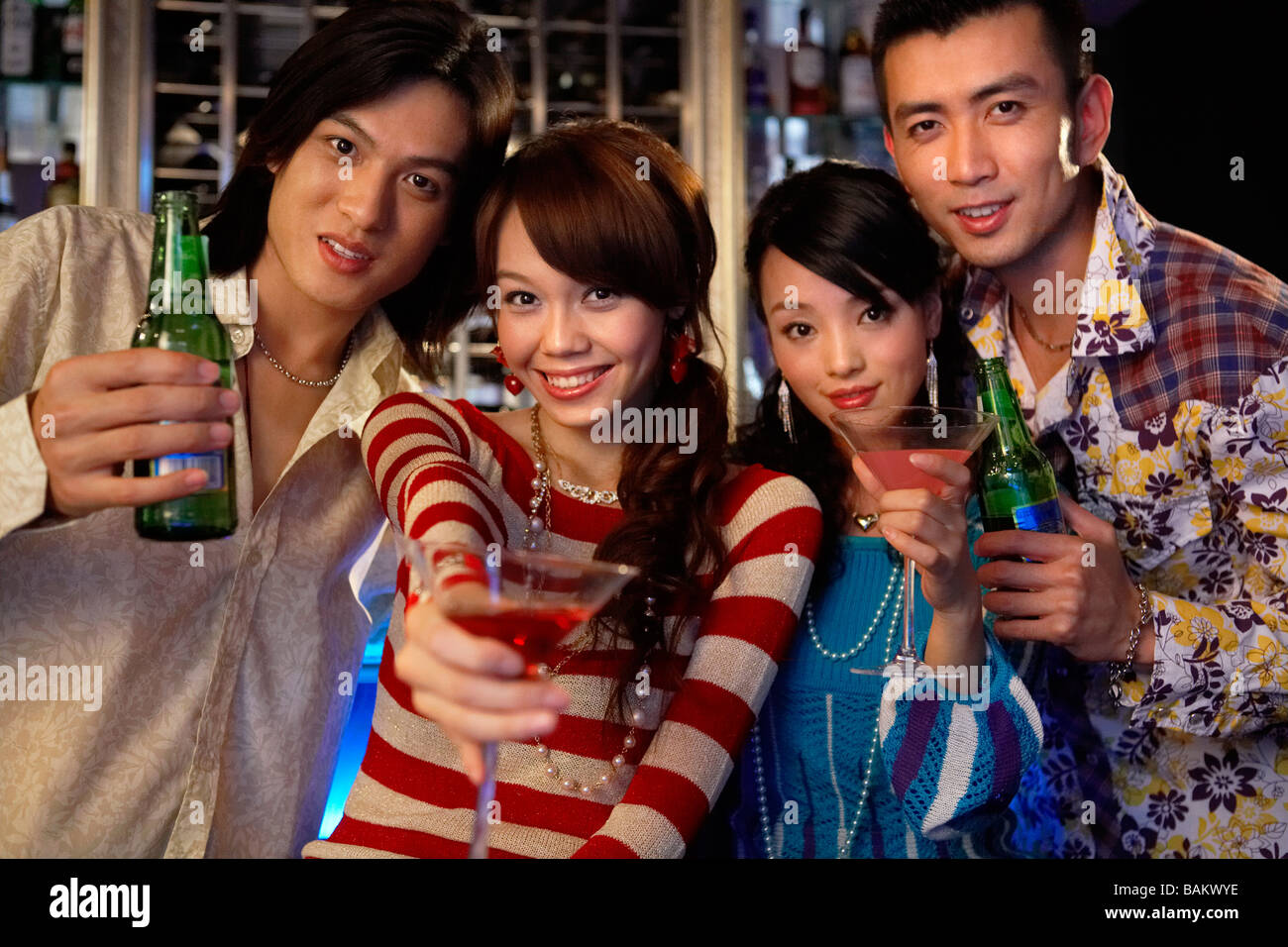 Young People Drinking Alcohol Together Stock Photo - Alamy