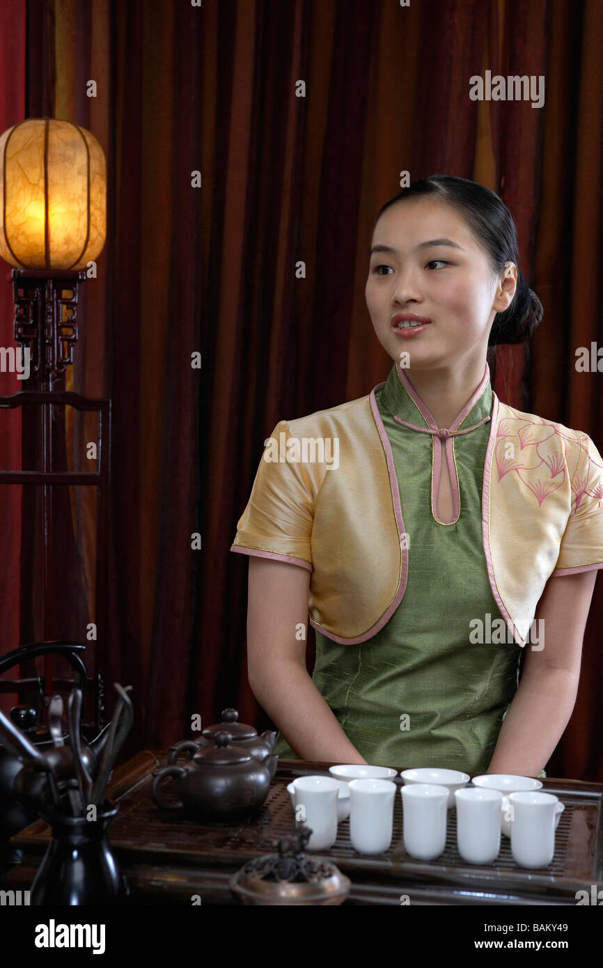 Chinese restaurant interior waitress hi-res stock photography and ...
