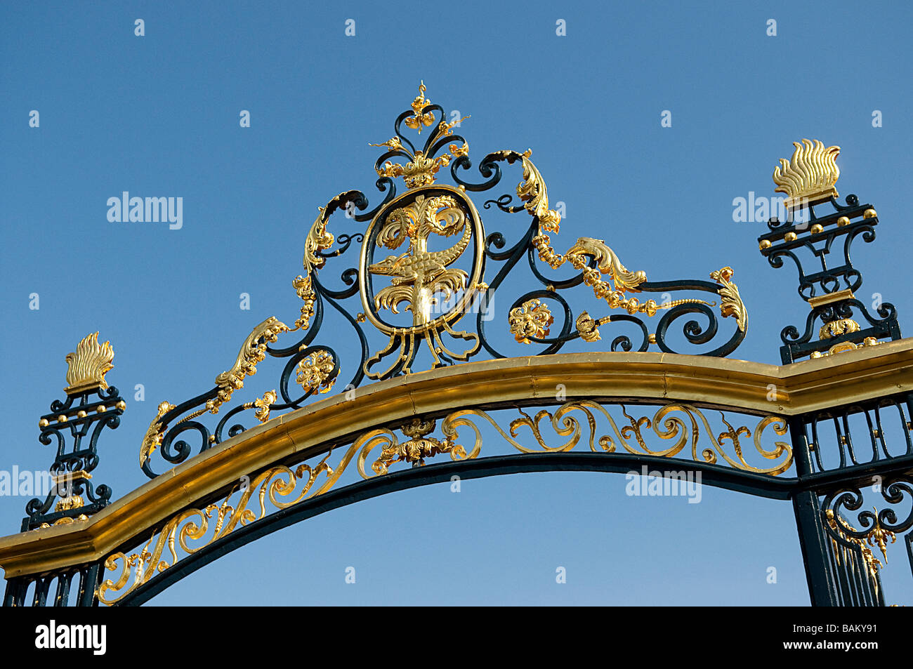 France, Gard, Nimes, entrance gate of the jardins de la fontaine ...