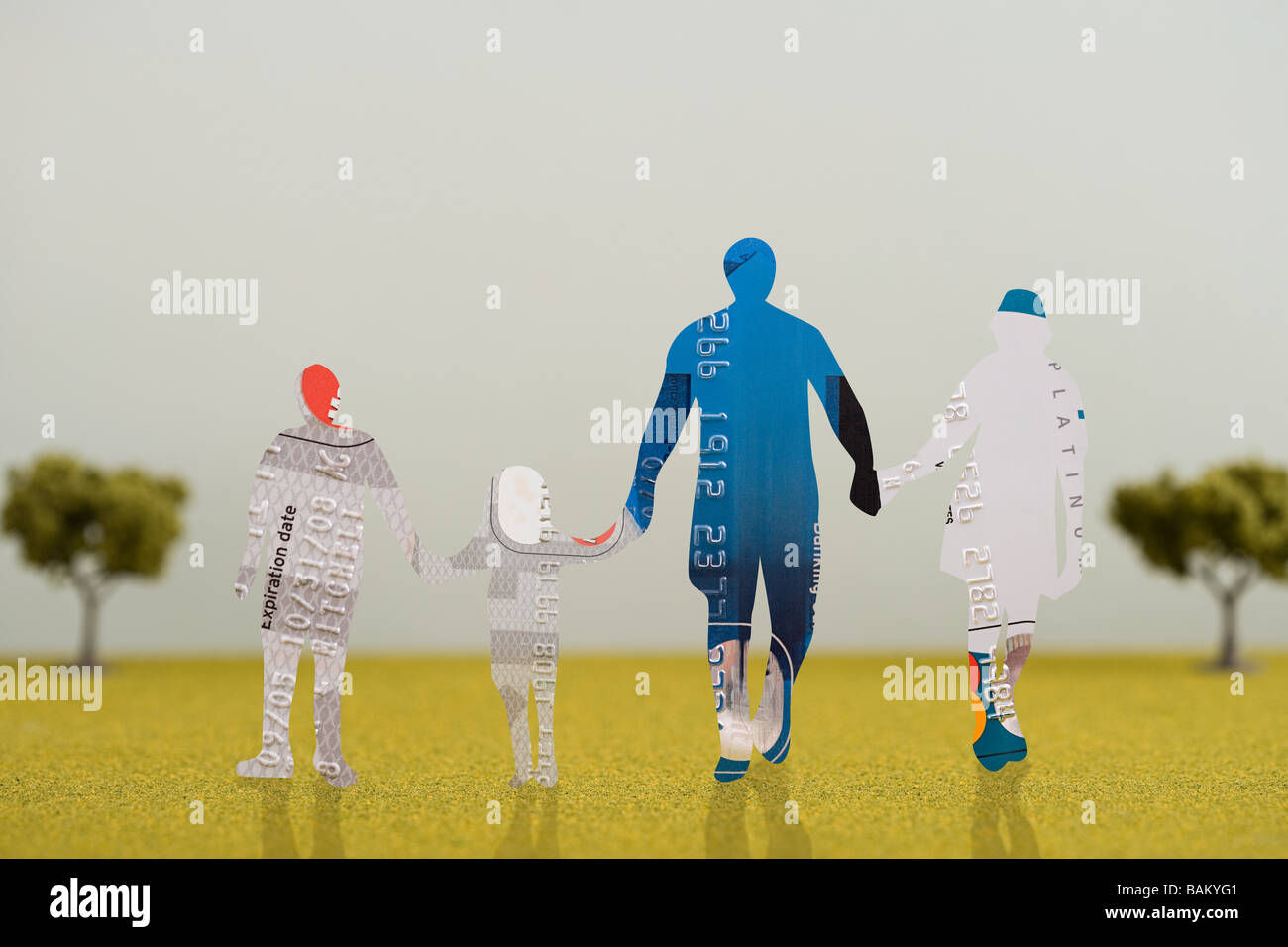 Family of credit cards Stock Photo - Alamy