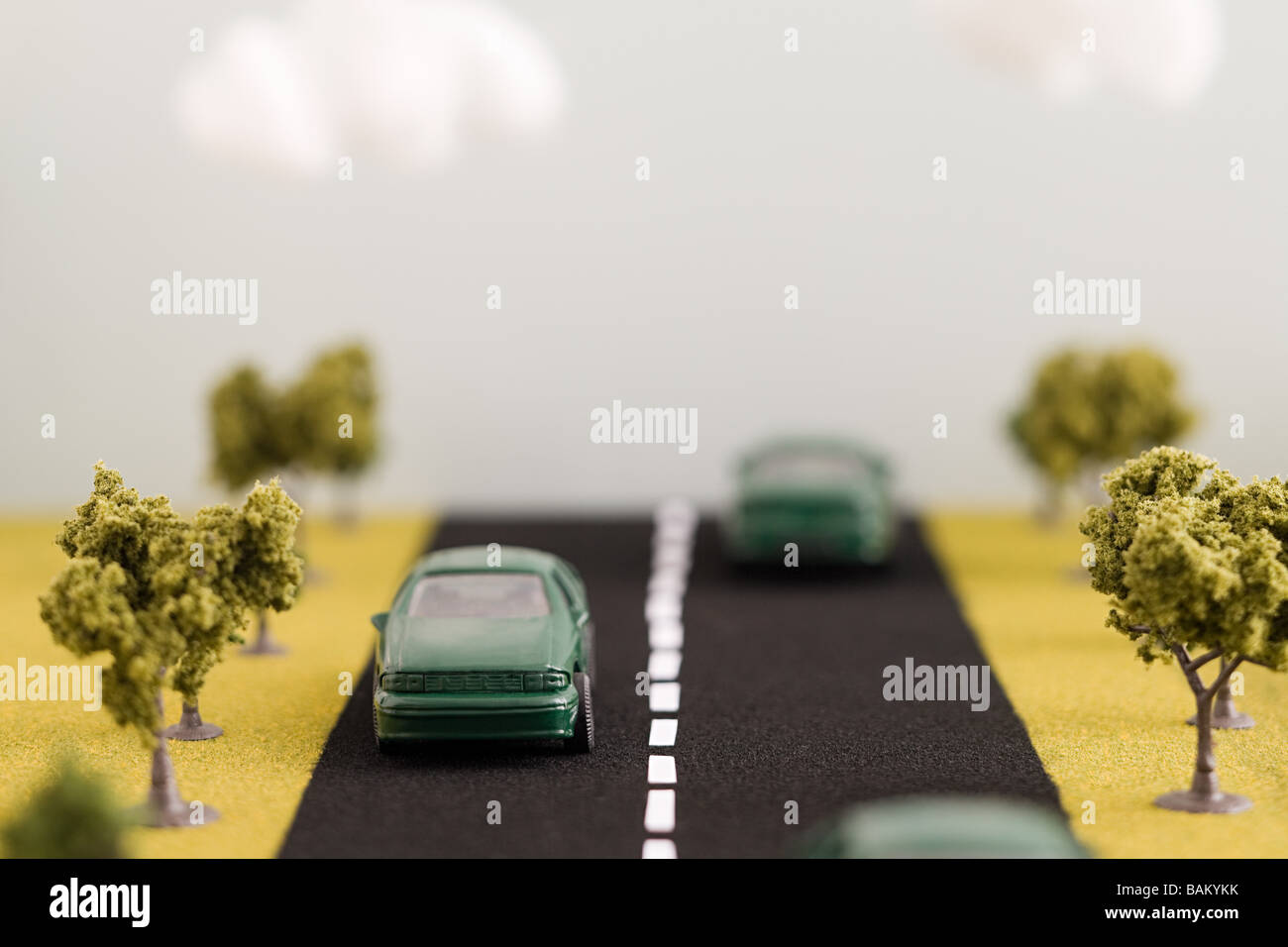 Electric cars on road Stock Photo - Alamy