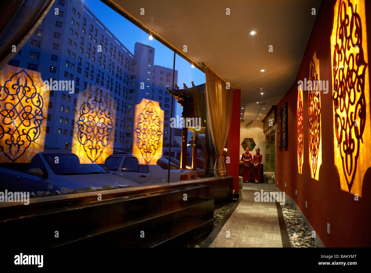 Corridor Of Restaurant Stock Photo - Alamy