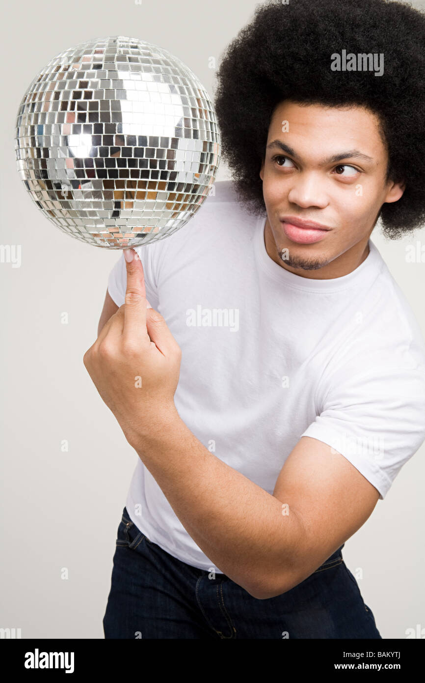 Mirror ball spinning disco ball hi-res stock photography and images - Alamy