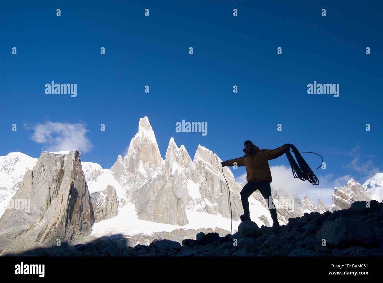 Climber in patagonia Stock Photo - Alamy