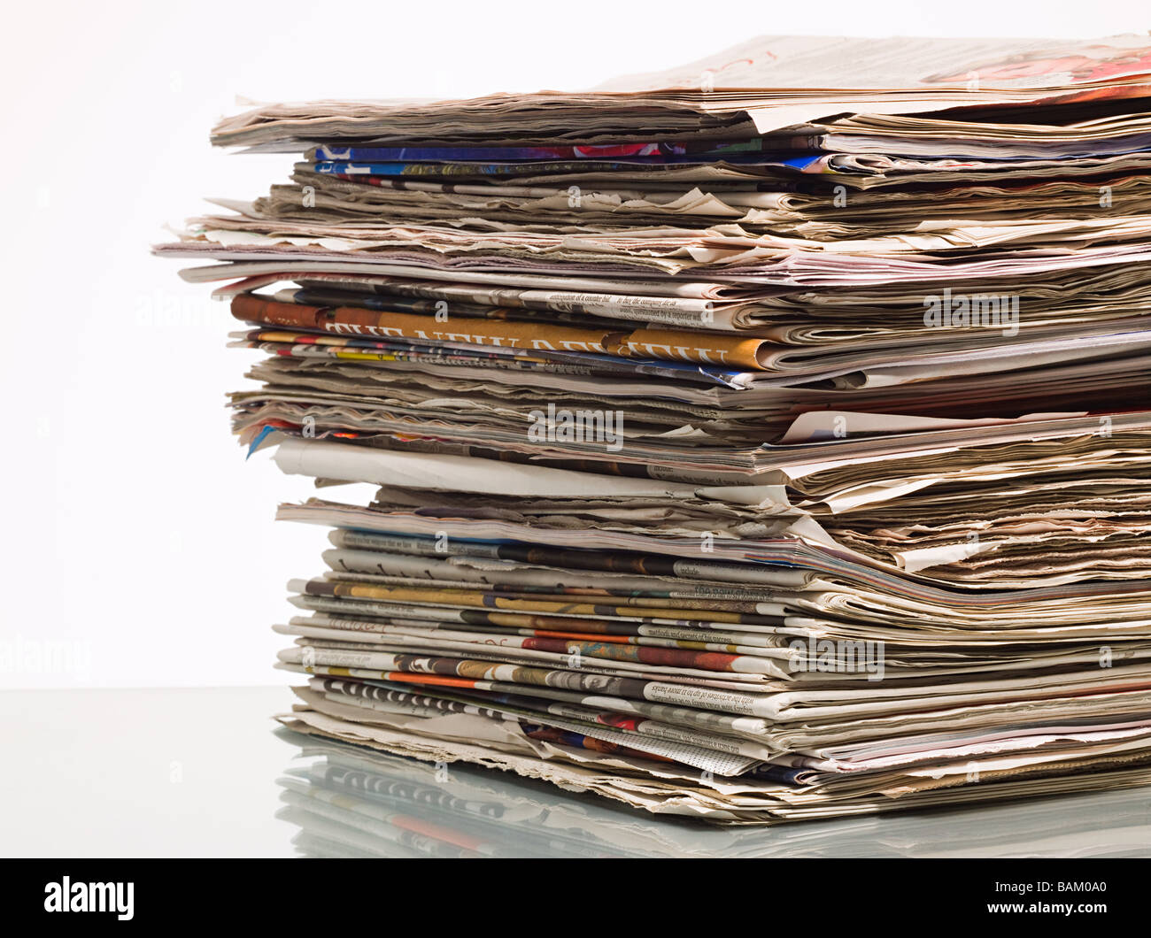 Stack of newspapers Stock Photo - Alamy