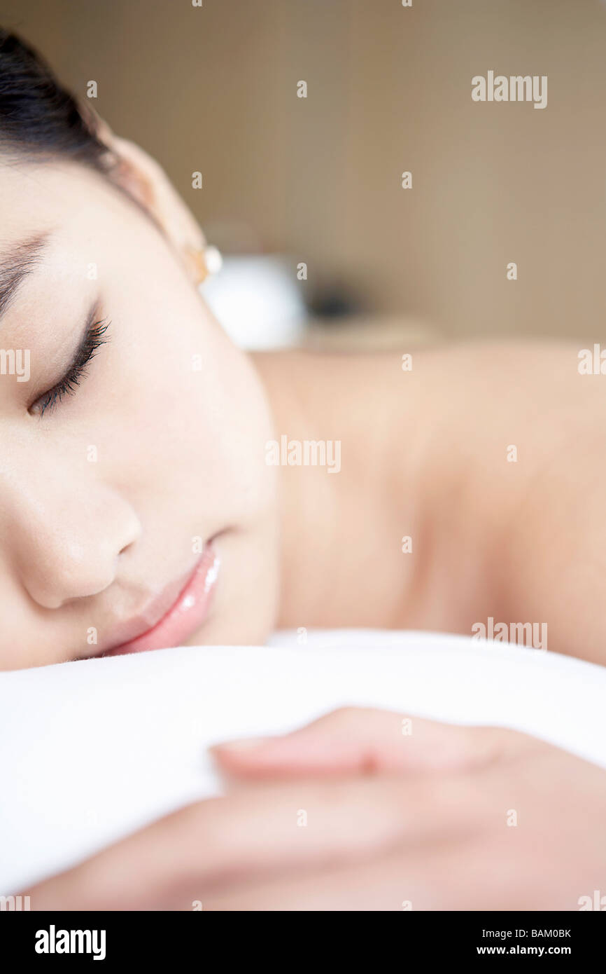 Woman Receiving A Back Massage Stock Photo - Alamy