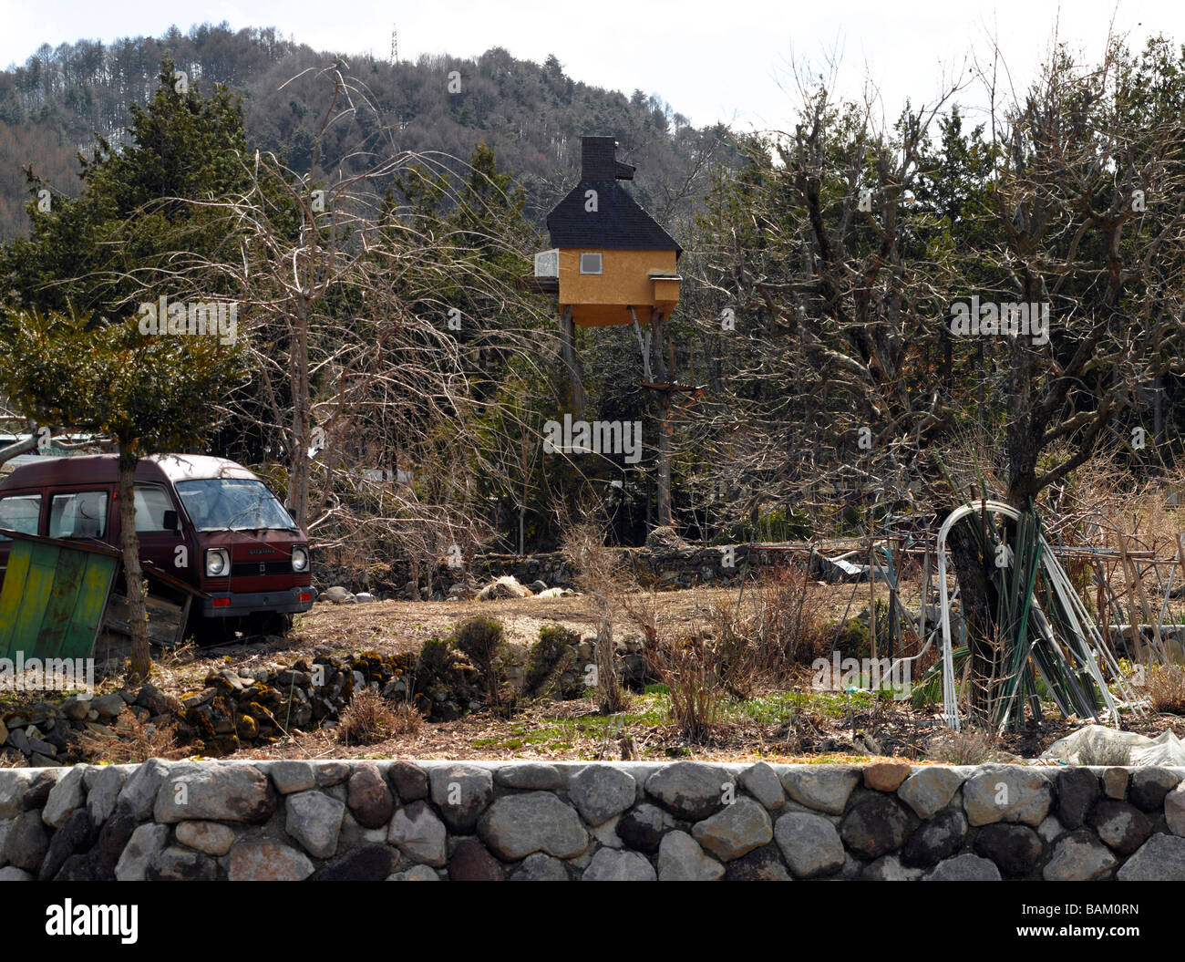 TREE TEA HOUSE, TERUNOBU FUJIMORI, NAGANO, JAPAN Stock Photo - Alamy