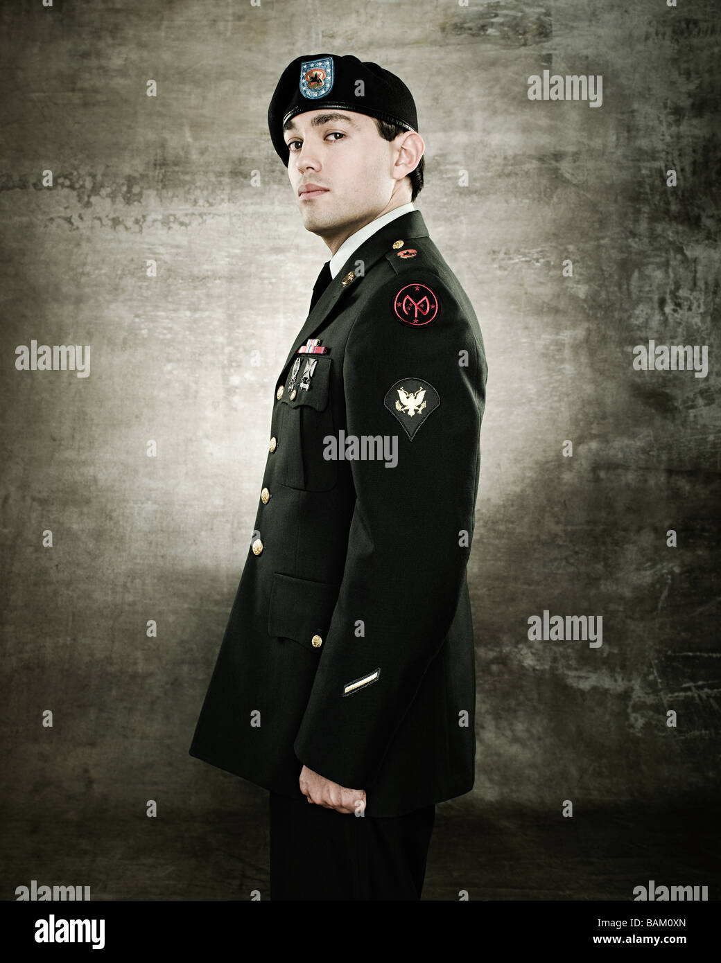 Portrait of a soldier Stock Photo - Alamy