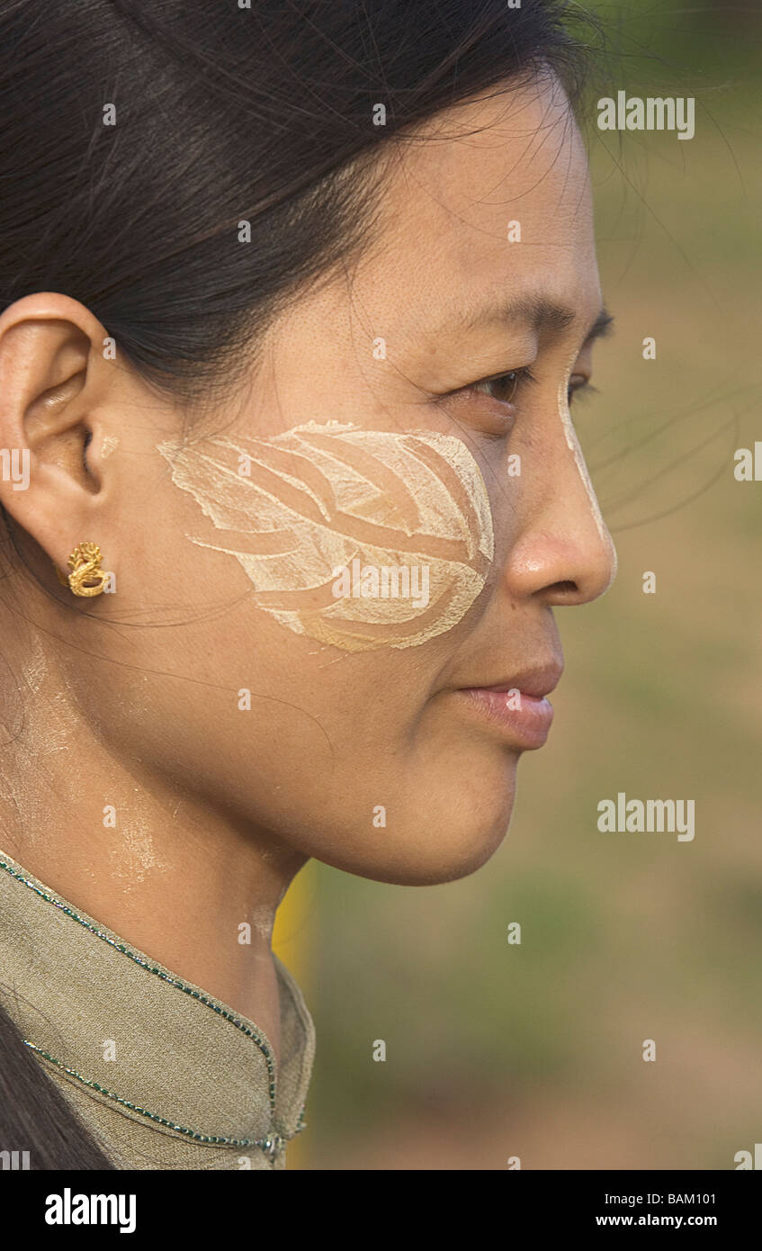 Myanmar (Burma), Mandalay Division, Bagan, portrait of Aye kyi, woman ...