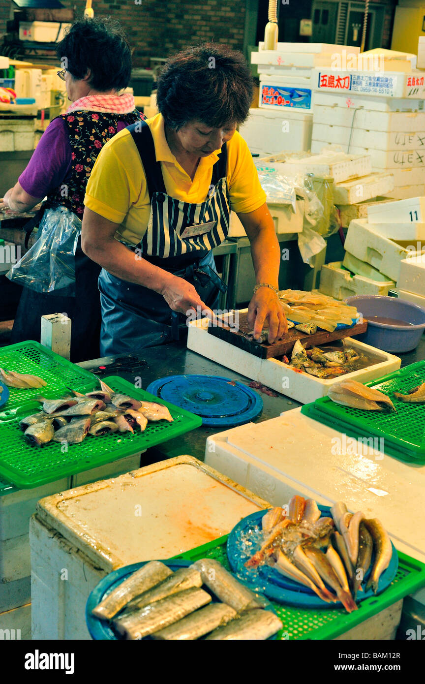 shimonoseki fish market, yamaguchi prefecture, chugoku, honshu, japan ...