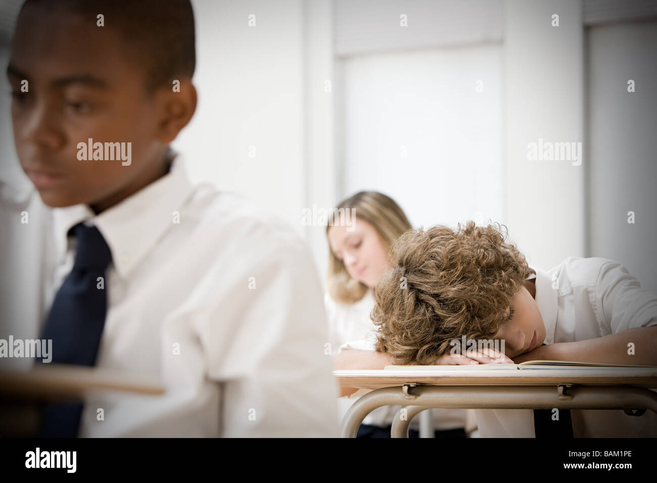 School Girl Sleeping In Classroom High Resolution Stock Photography and ...