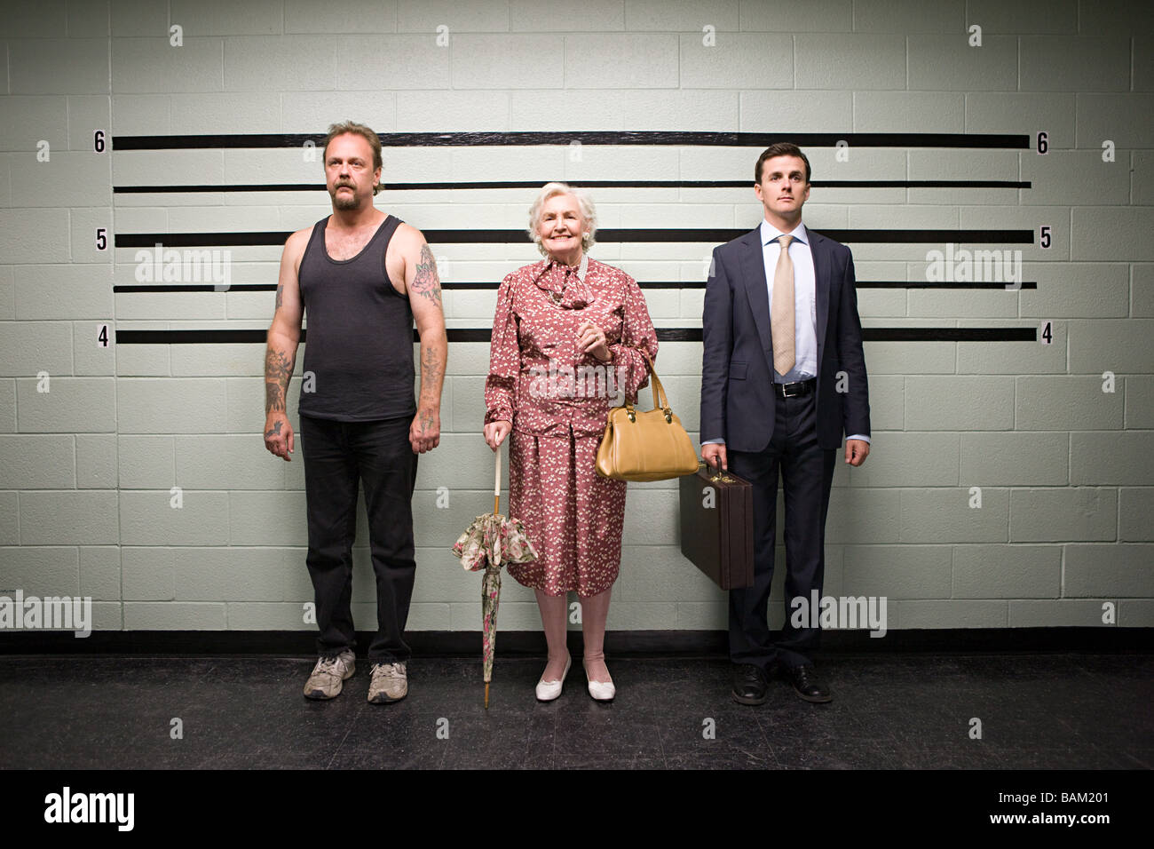 People in lineup Stock Photo - Alamy