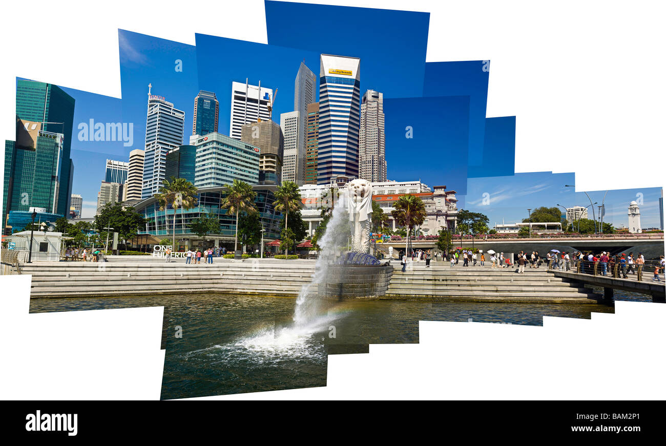 Singapore, River District, Merlion Park Stock Photo - Alamy