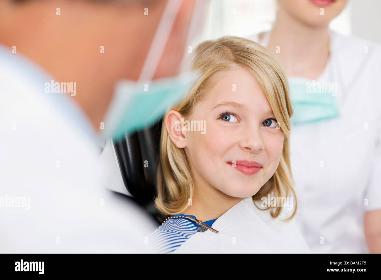 Girl in dentists office Stock Photo - Alamy