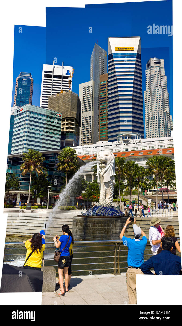 Singapore, River District, Merlion Park Stock Photo - Alamy