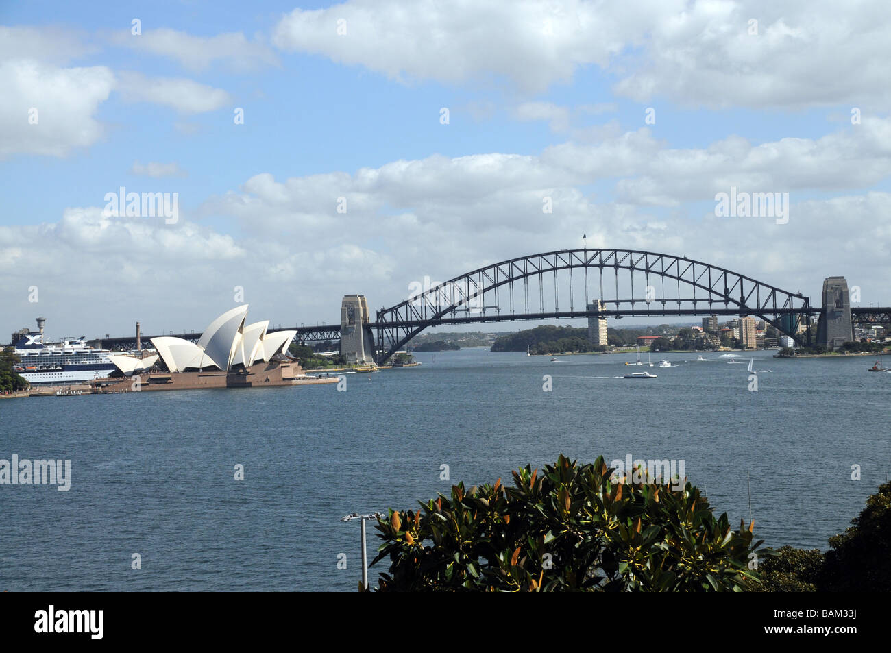 Sydney Australia, View of Sydney Bridge and Opera House.Icons of ...