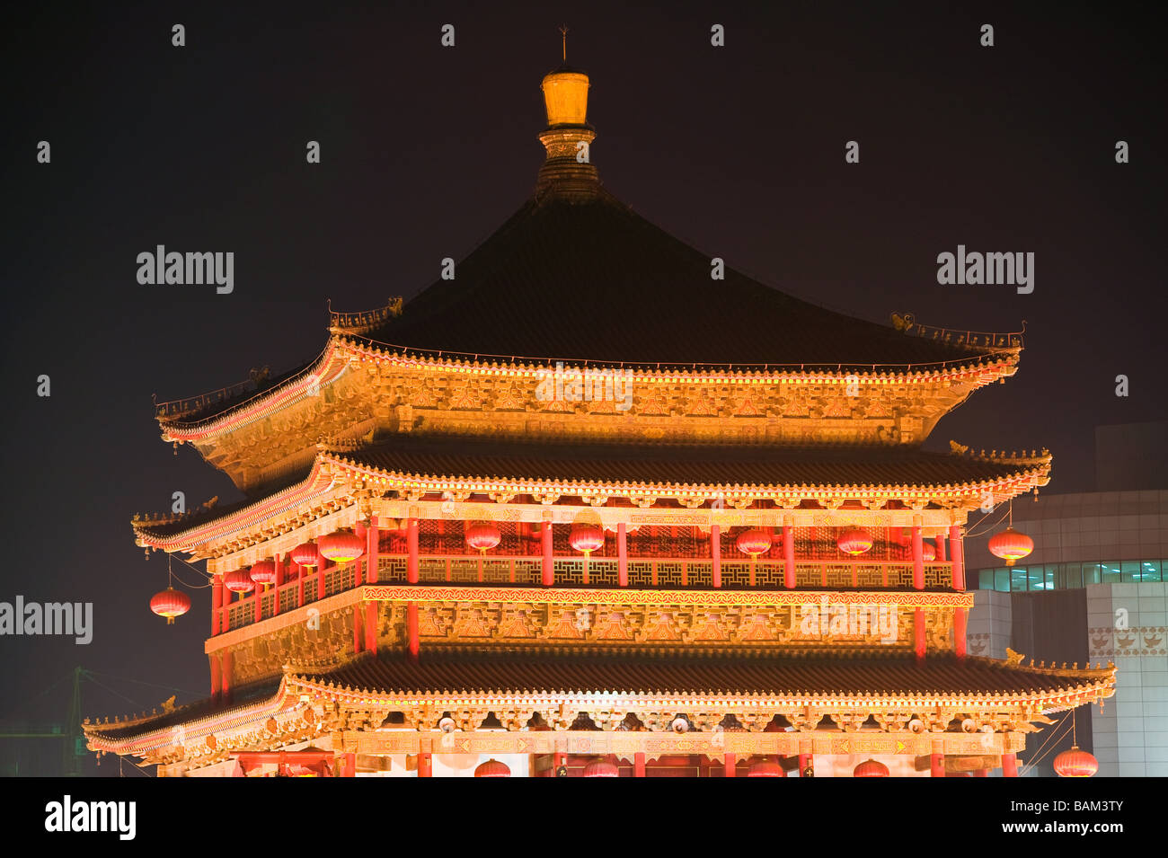 Zhong lu bell tower xian Stock Photo - Alamy