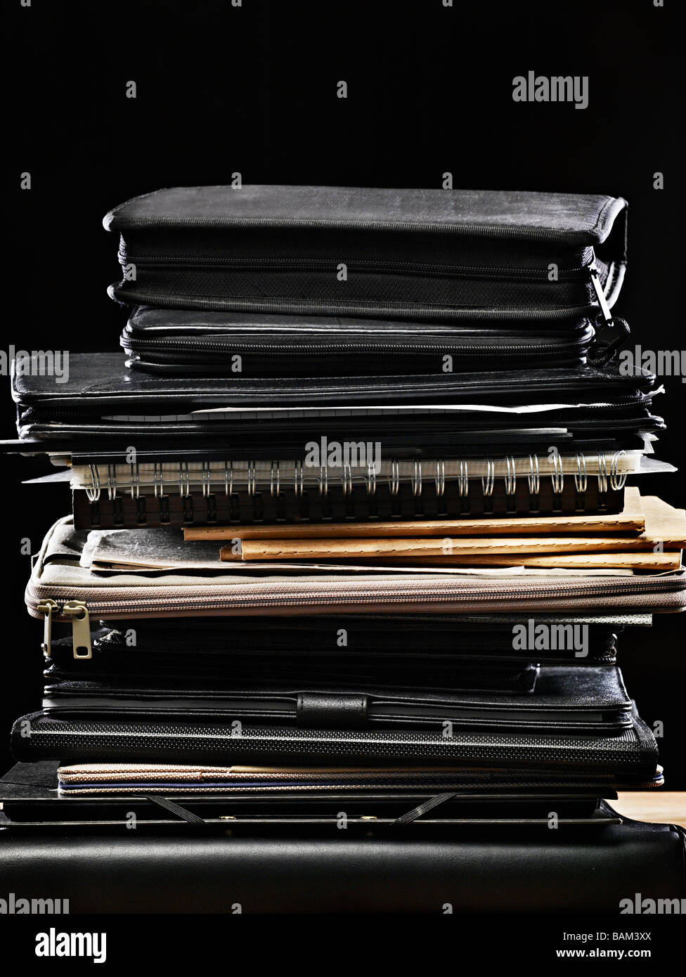 Stack of binders and files Stock Photo - Alamy