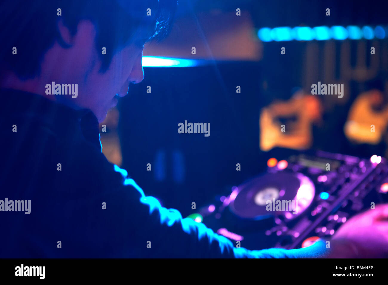 Close-Up Of Man Playing Music Stock Photo - Alamy