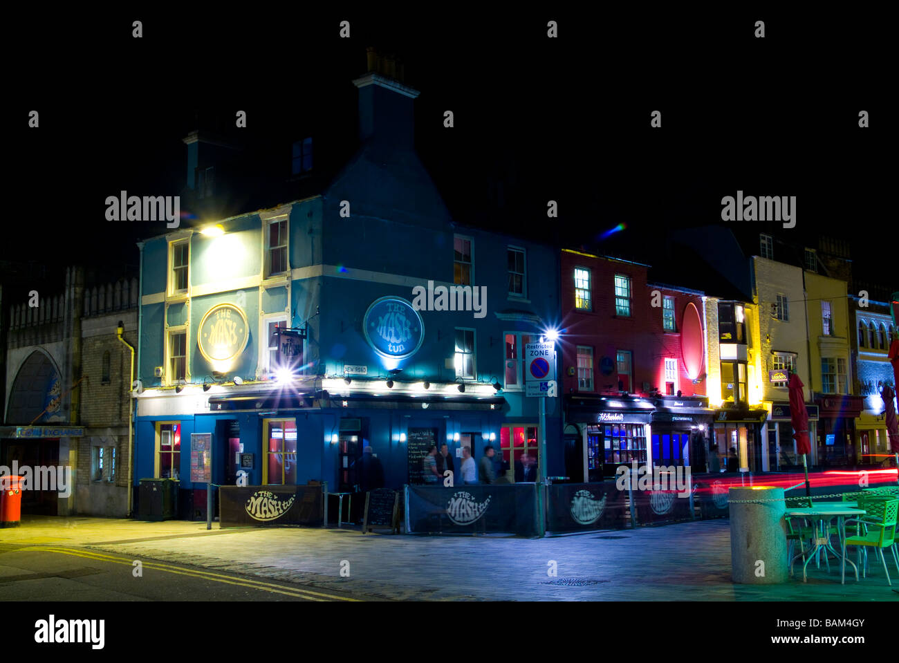 Brighton and Hove City night time street scenes and public houses with ...