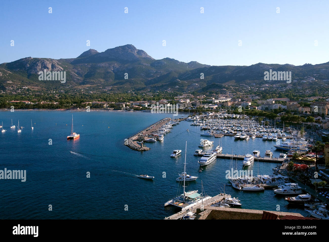 France, Haute Corse, Calvi, general view from the citadel Stock Photo ...