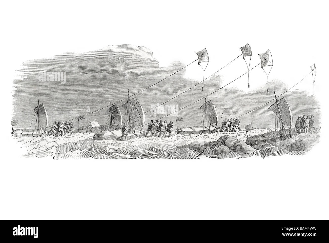 western division of sledges 1851 sled sledge sleigh vehicle runners ...