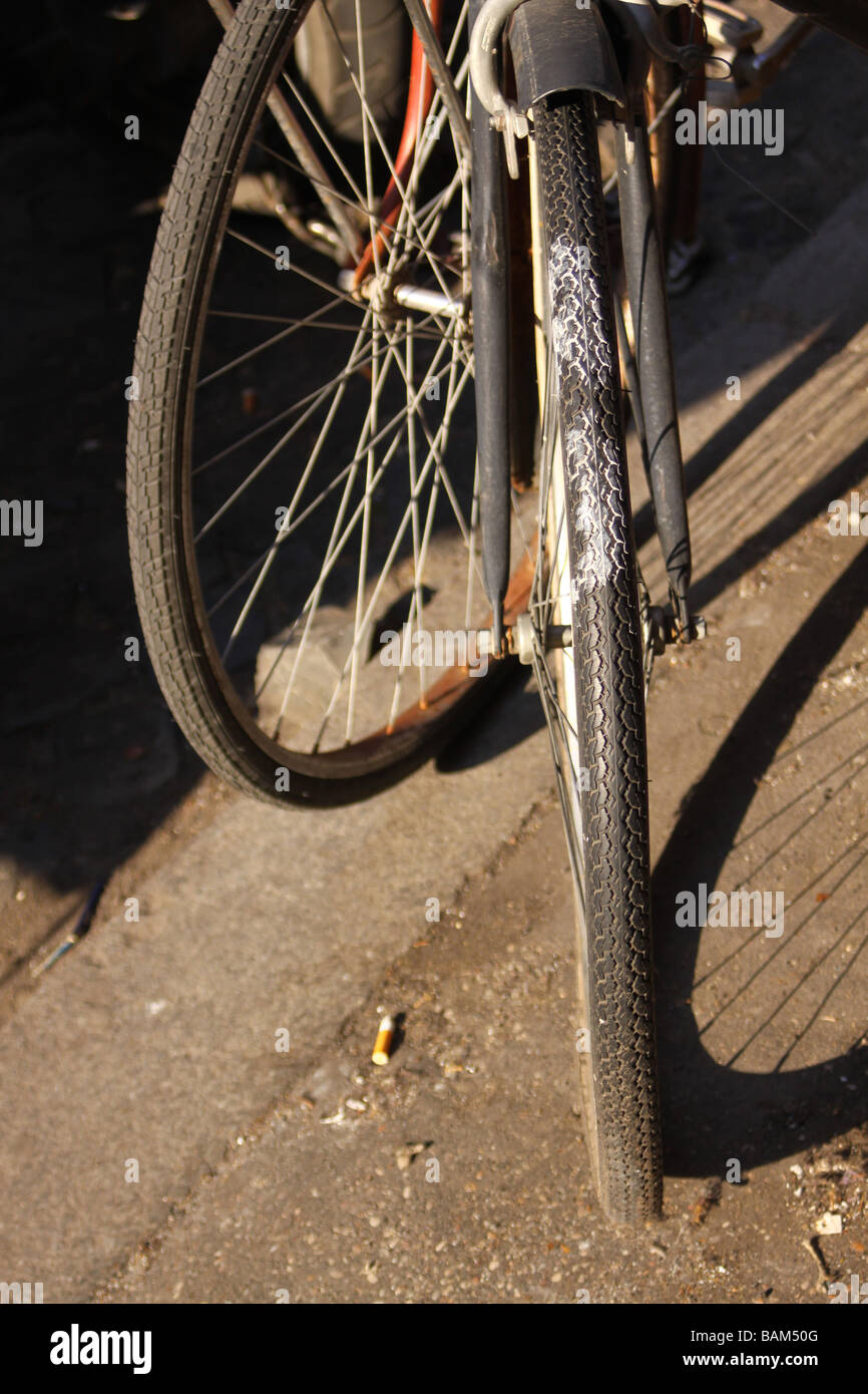 Details of two old bicycles, Rome, Italy Stock Photo - Alamy