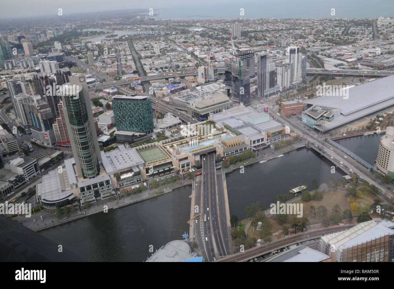 Melbourne, Australia, View of city from Melbourne 360.The capital and ...