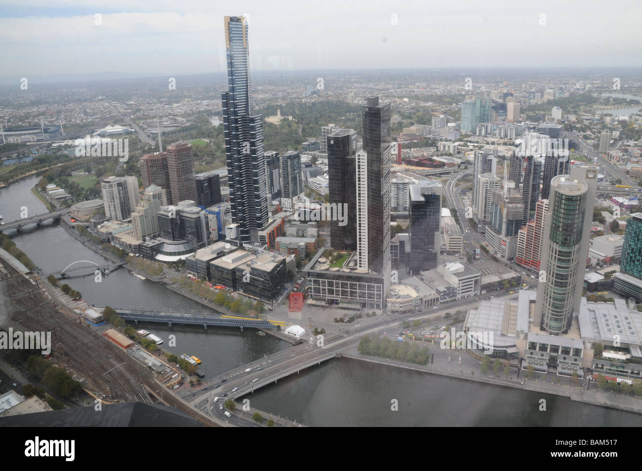 Melbourne, Australia, View of city from Melbourne 360.The capital and ...