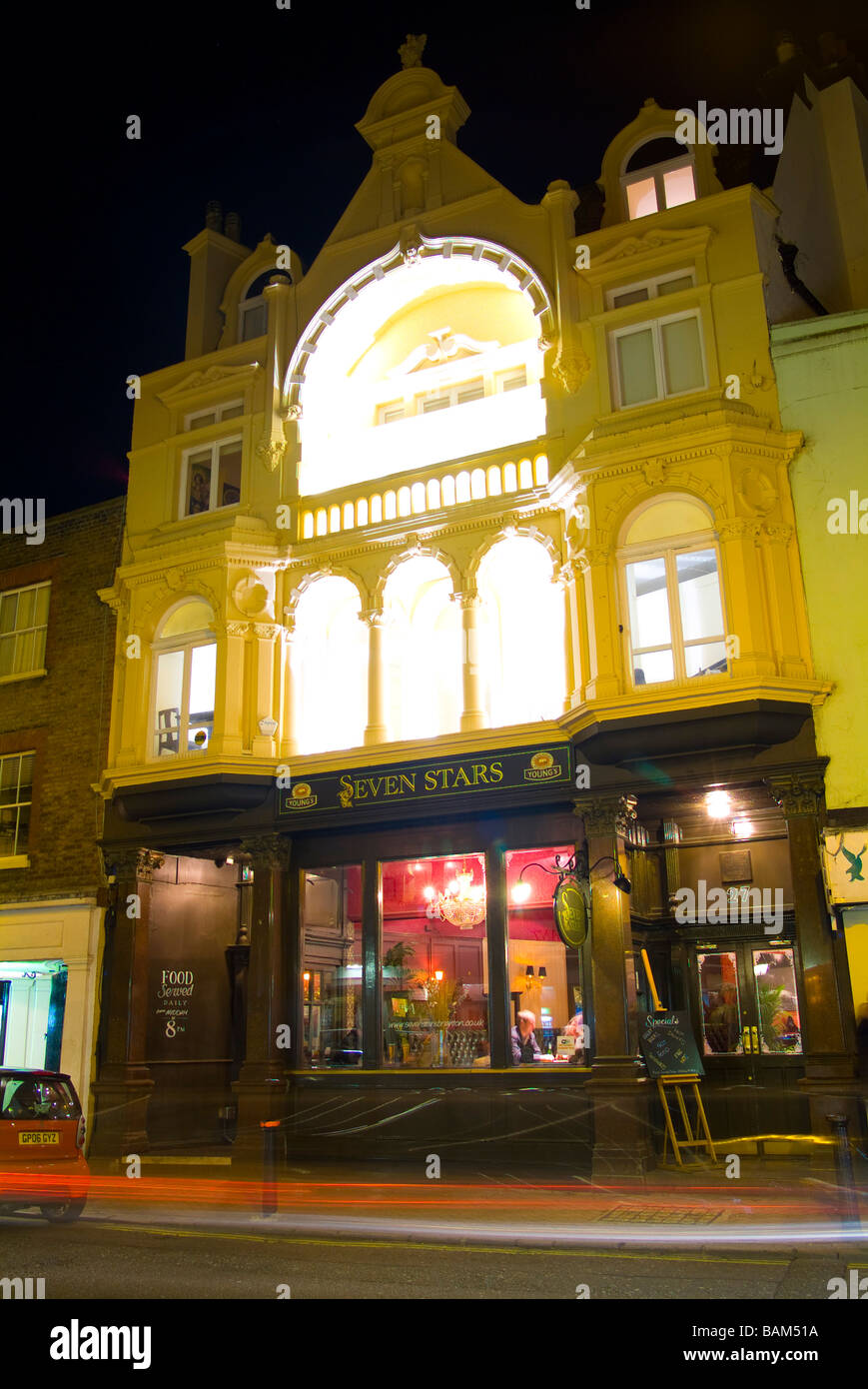 Brighton and Hove City night time street scenes and public houses with ...