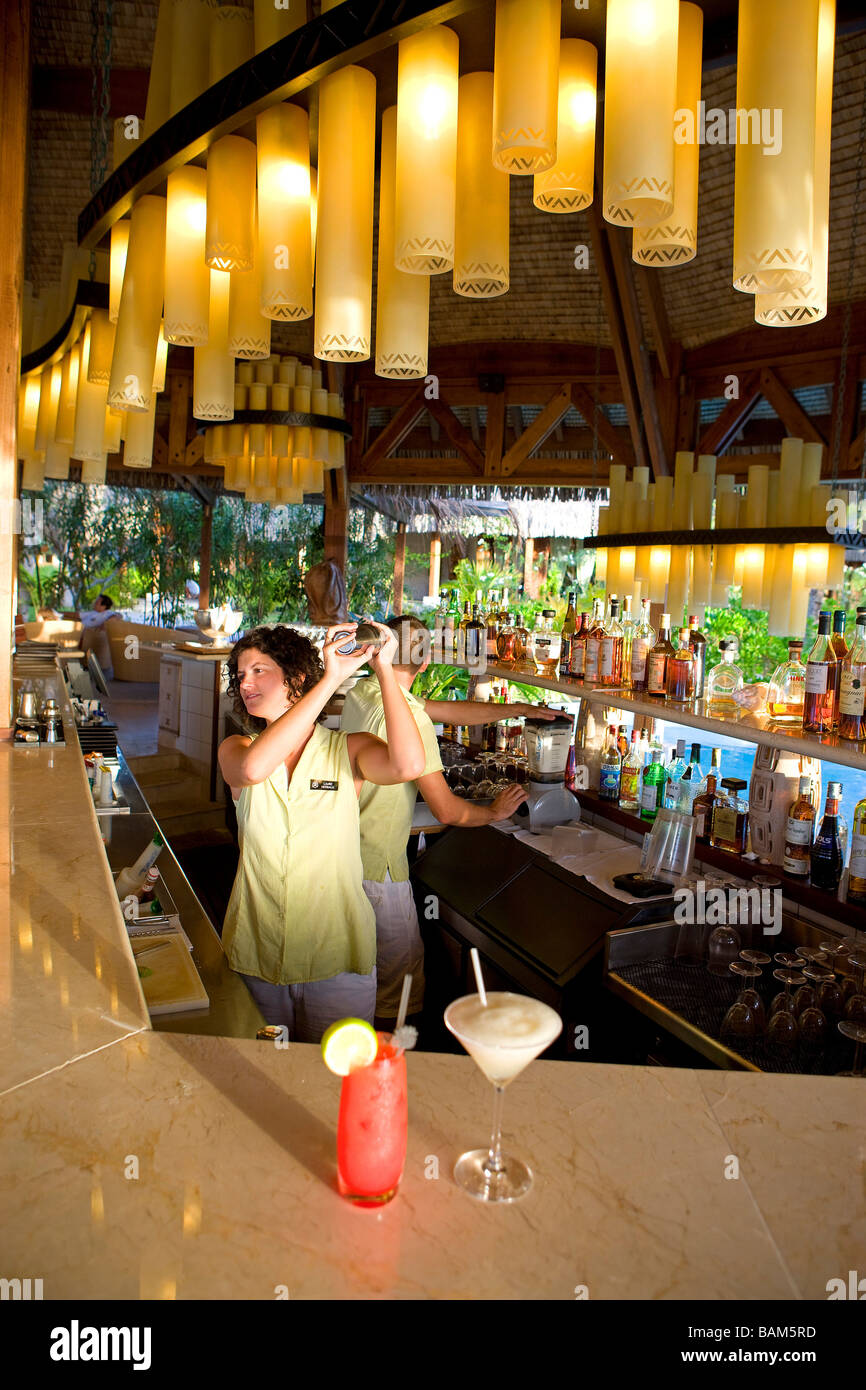 French Polynesia, Leeward archipelago, Bora Bora island, Saint Regis ...