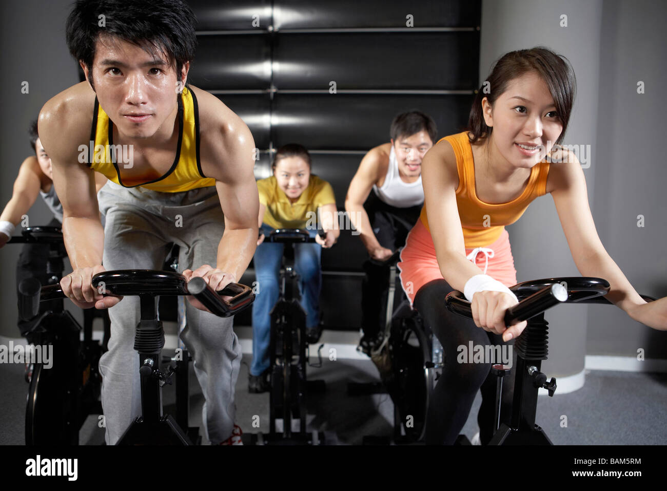 Young People Exercising Stock Photo - Alamy