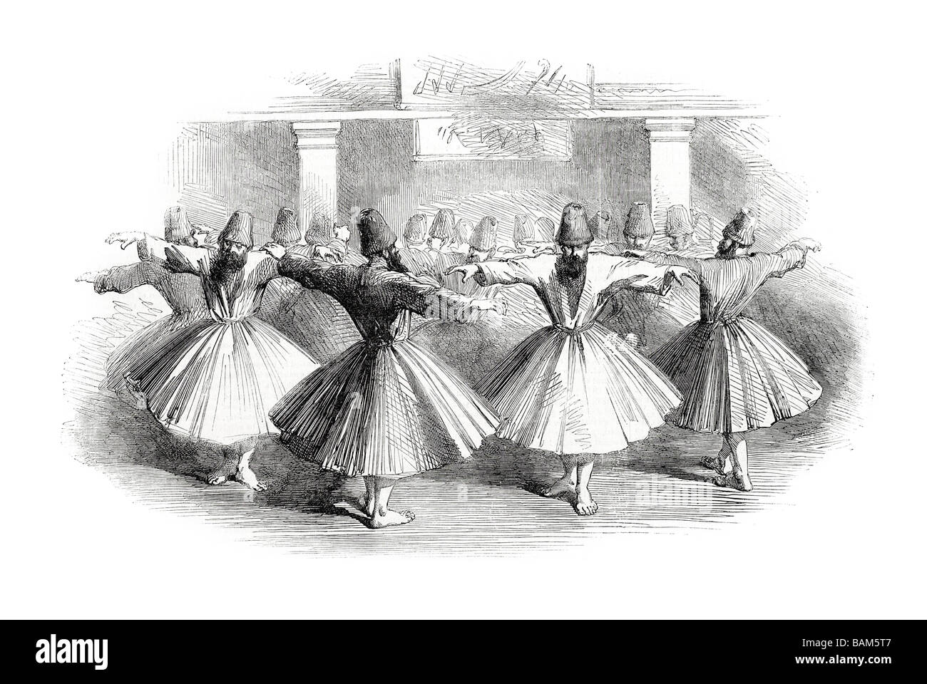 dancing dervishes of constantinople Sufi whirling 1853 Sufi whirling ...