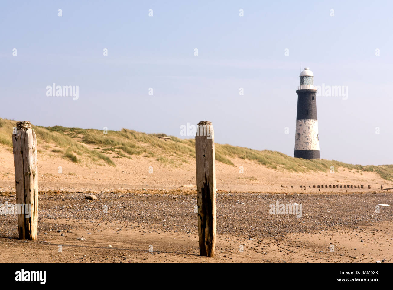 Spurn Point lighthouse Spurn Point East Yorkshire England Stock Photo ...