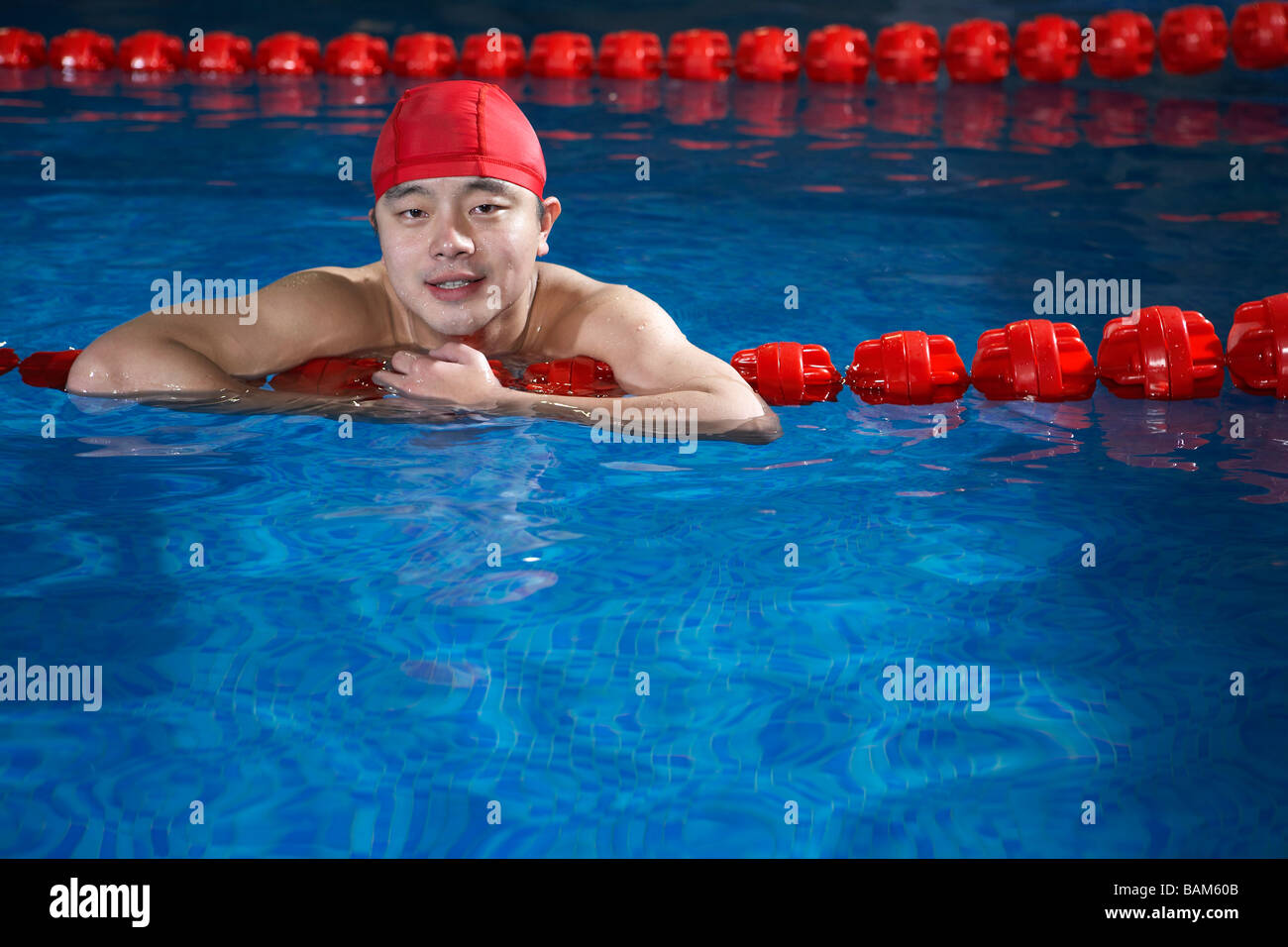 Man In Swimming Pool Stock Photo - Alamy