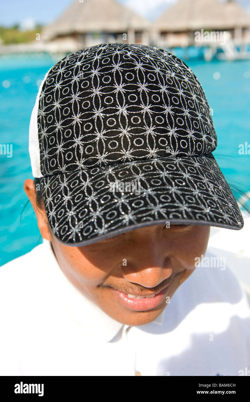 French Polynesia, Leeward archipelago, Bora Bora island, young ...