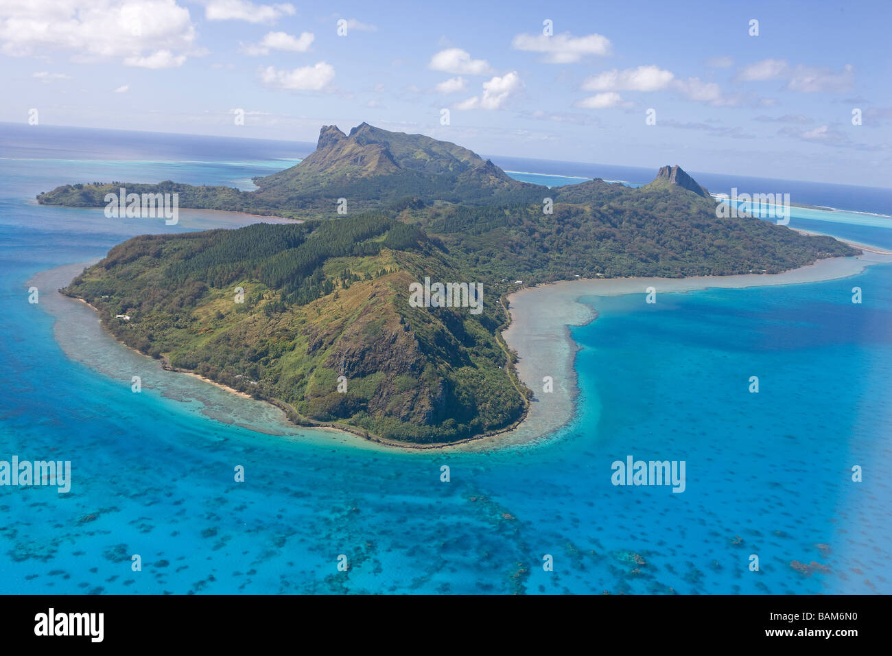 French Polynesia, Austral Islands, Raivavae island (aerial view Stock ...
