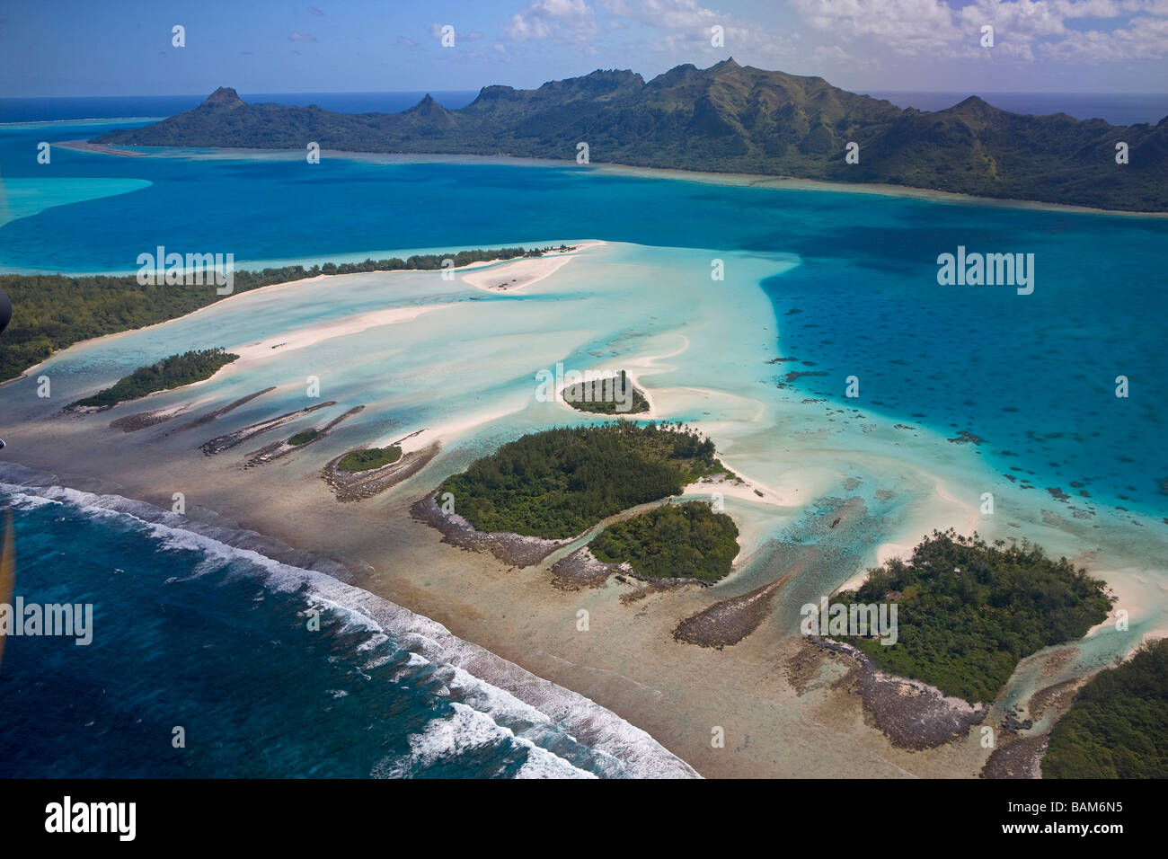 French Polynesia, Austral Islands, Raivavae island (aerial view Stock ...