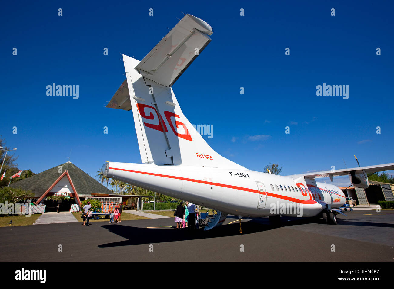 French Polynesia, Austral Islands, Tubuai island, airport Stock Photo ...