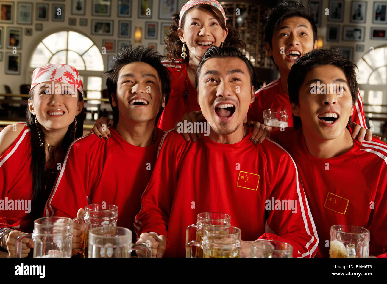 Sport Enthusiasts People Watching Game Stock Photo - Alamy