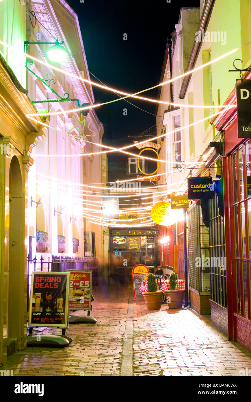 Brighton and Hove City night time street scenes and public houses with ...