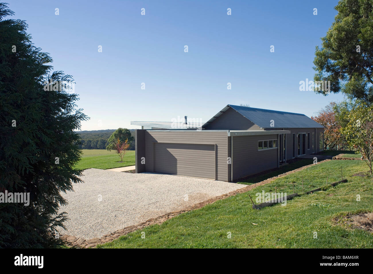 KANGALOON HOUSE, TOM ISAKSSON ARCHITECT, KANGALOON, AUSTRALIA Stock ...