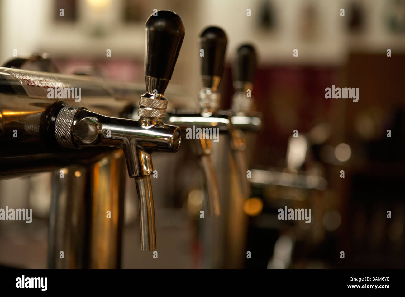 Beer Tap In A Bar Stock Photo - Alamy