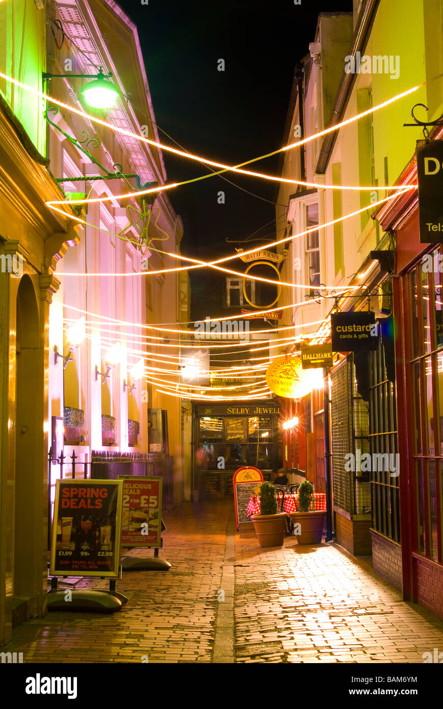 Brighton and Hove City night time street scenes and public houses with ...